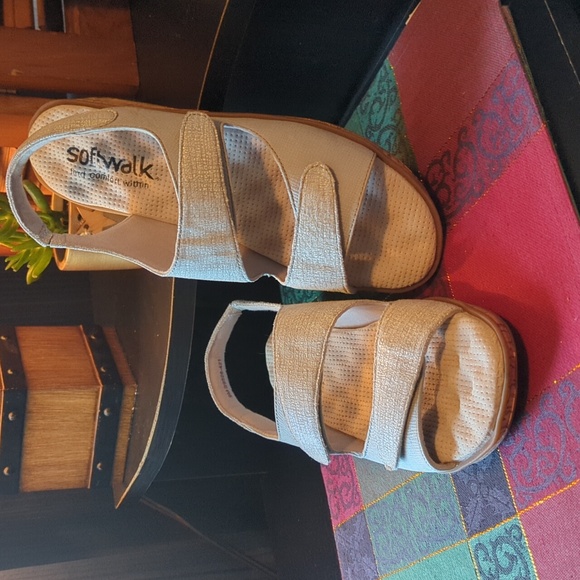 SoftWalk | Shoes | Softwalk Bolivia Embossed Slingback Sandals Grey ...